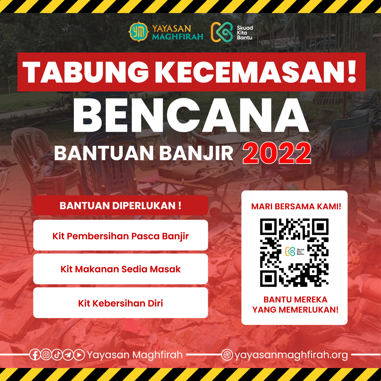 Yayasan Maghfirah (YM) melancarkan tabung kecemasan bencana bantuan ...